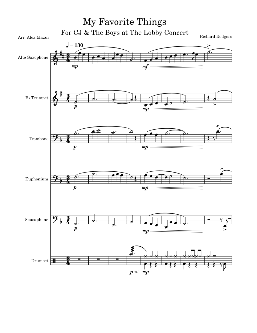 My Favorite Things (from The Sound of Music) – Rodgers & Hammerstein My ...