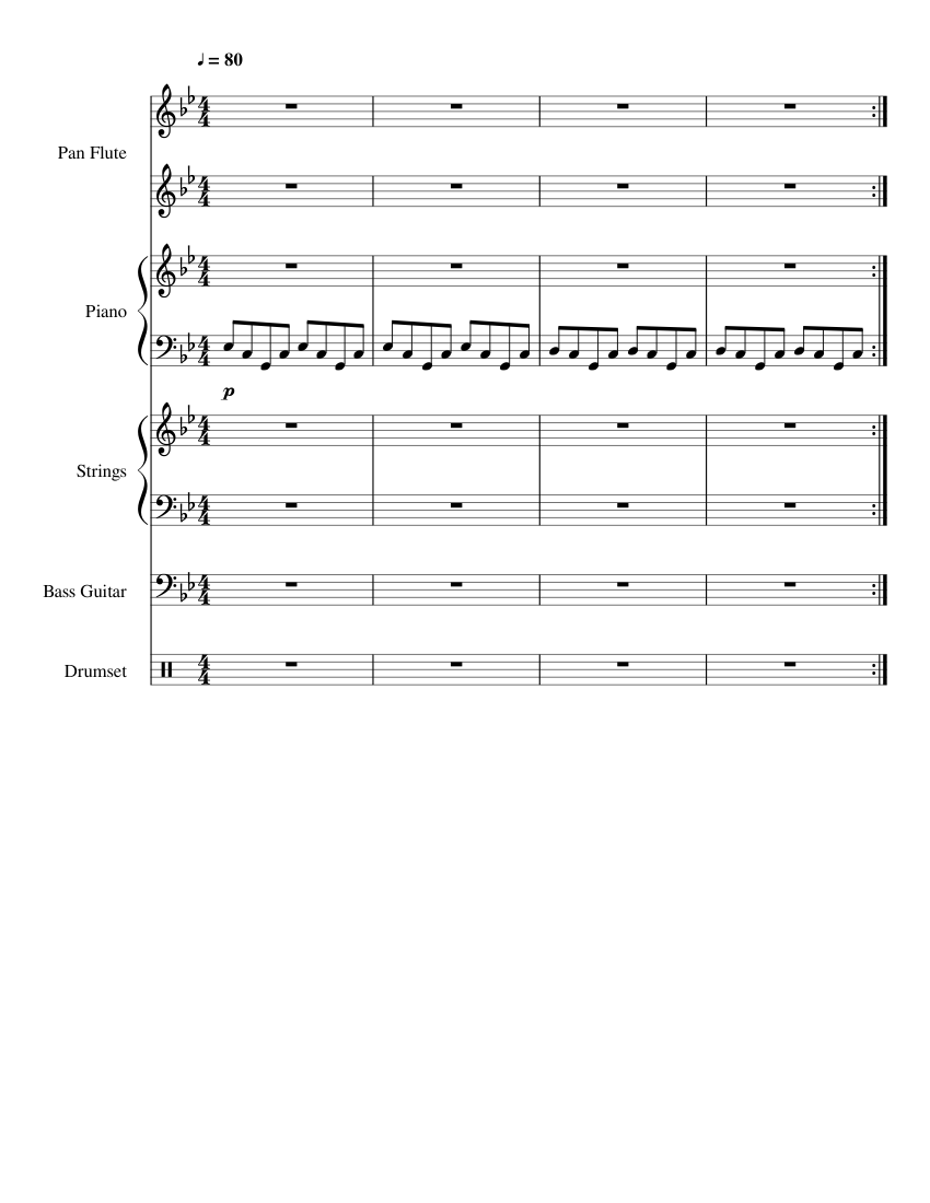 Idk something Sheet music for Piano, Bass guitar, Drum group, Strings group & more instruments ...