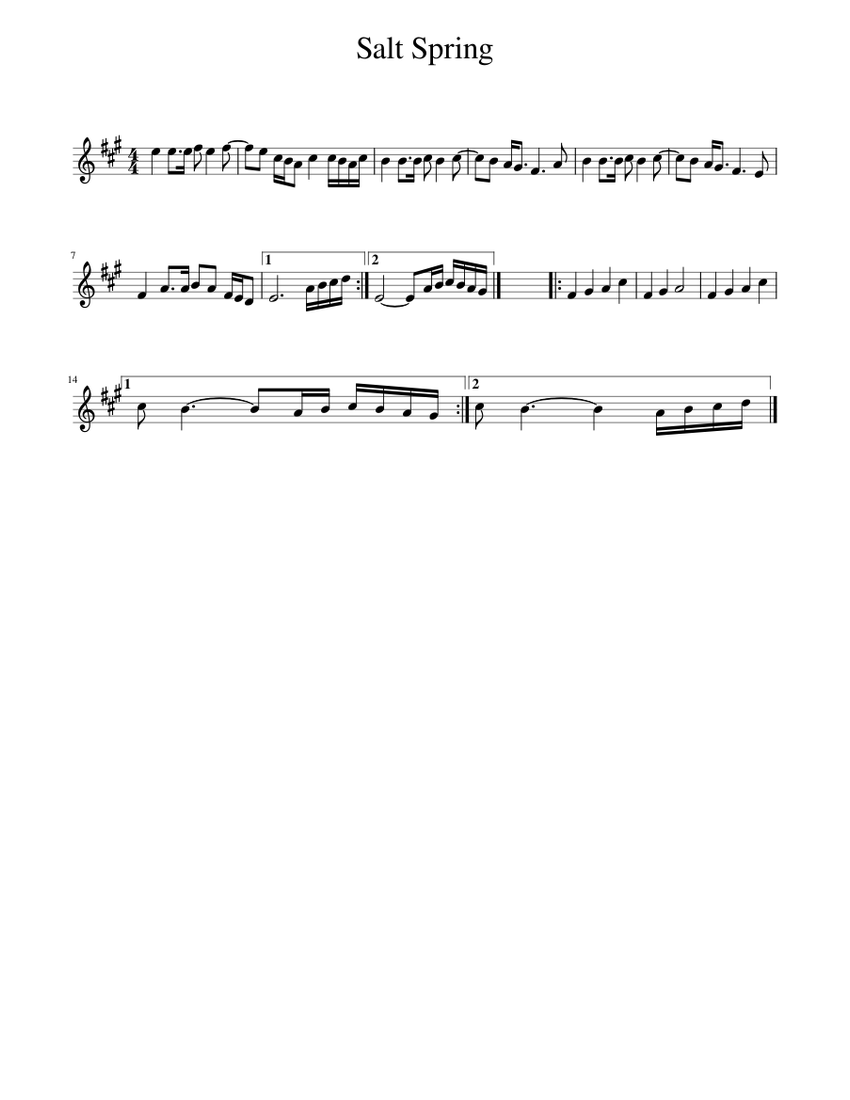 Salt Spring Sheet music for Piano (Solo) | Musescore.com