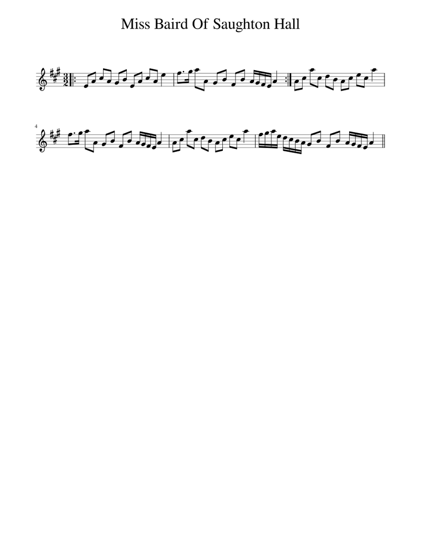 Miss Baird Of Saughton Hall Sheet music for Piano (Solo) | Musescore.com