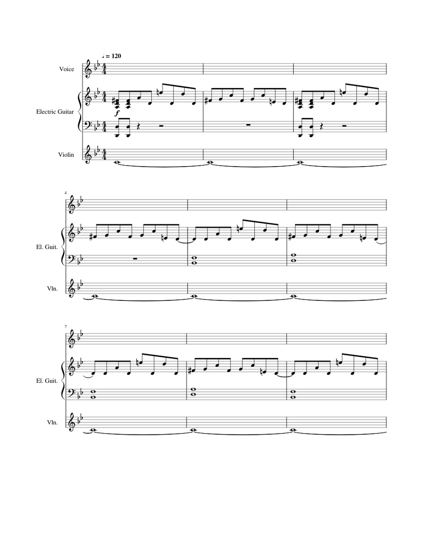 Poison Sheet Music for Violin, Guitar, Voice (other) (Mixed Trio ...
