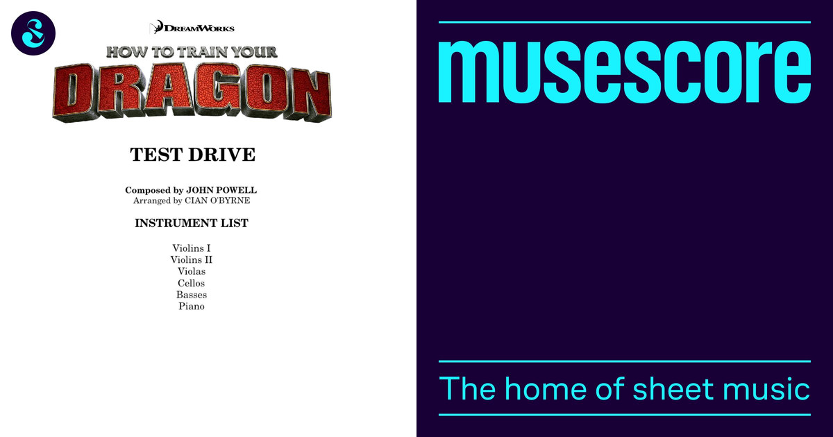 Test Drive String Orchestra Arrangment (HTTYD) Sheet Music for Piano ...