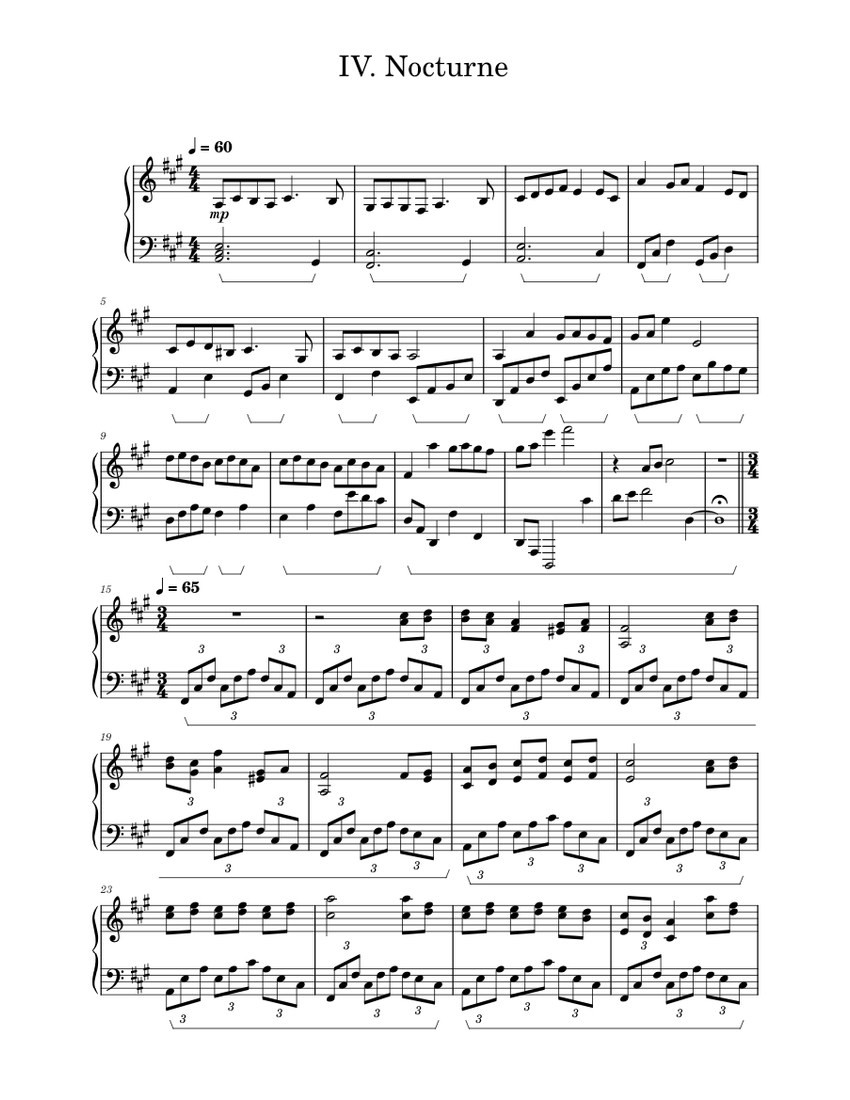 4 Nocturne - piano tutorial