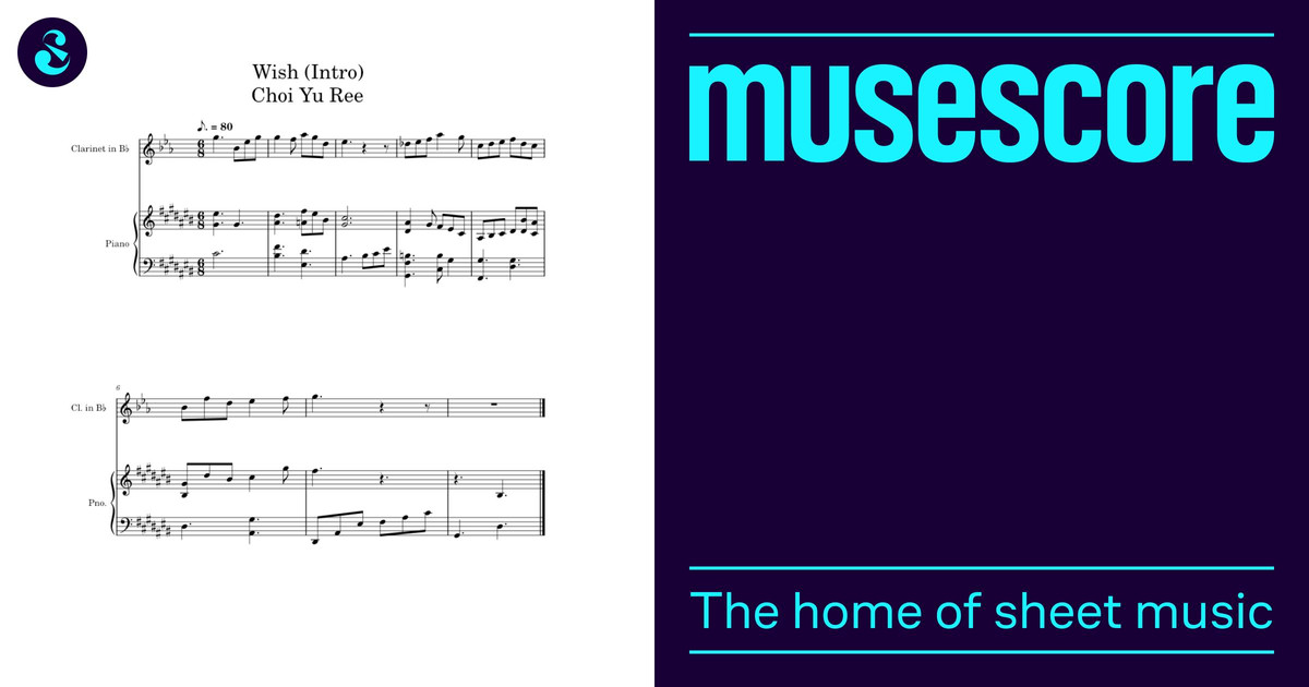 Wish – Choi Yu Ree Sheet Music for Piano, Clarinet other (Solo ...