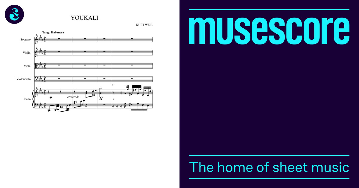 YOUKALI Sheet Music for Piano, Violin, Viola (Mixed Trio) | MuseScore.com