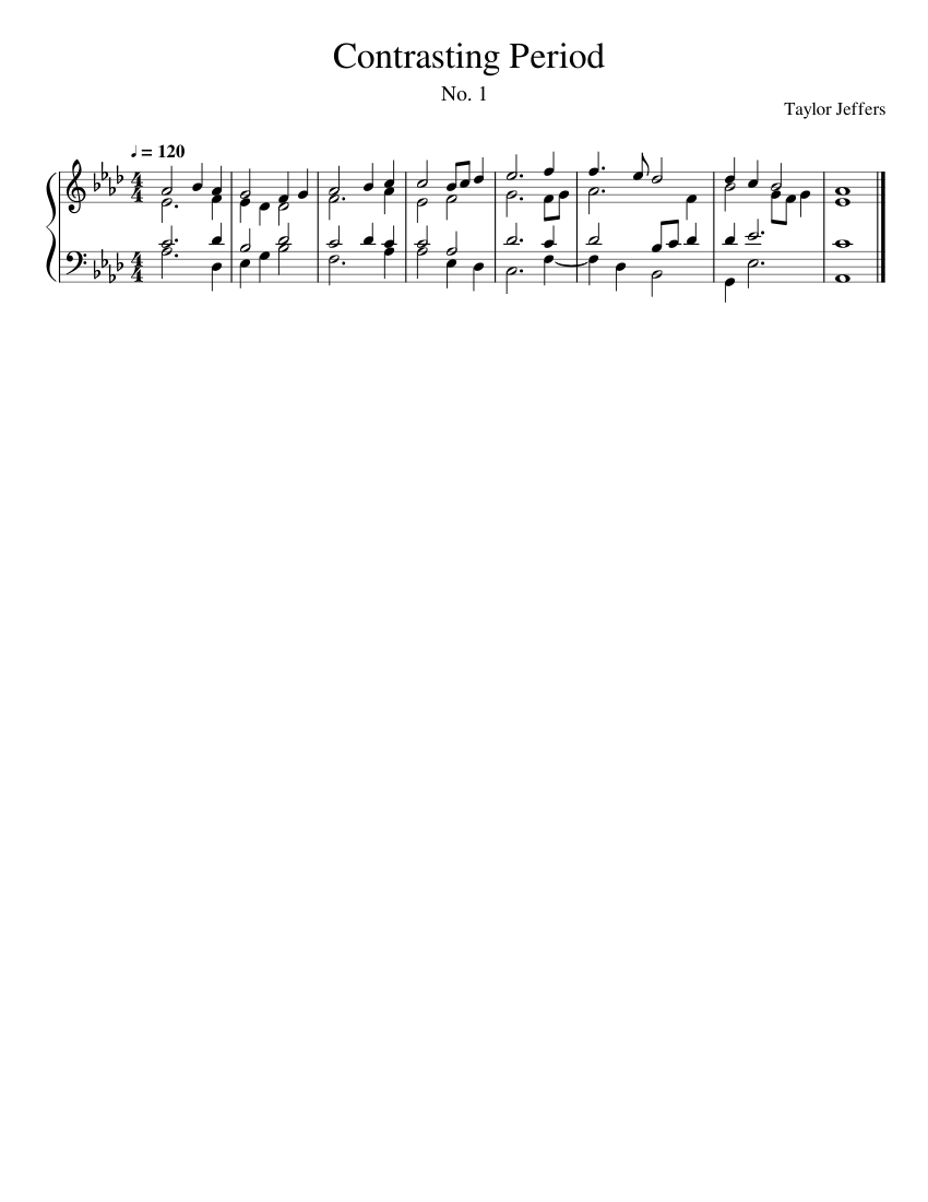Contrasting Period Sheet music for Piano (Solo) | Musescore.com