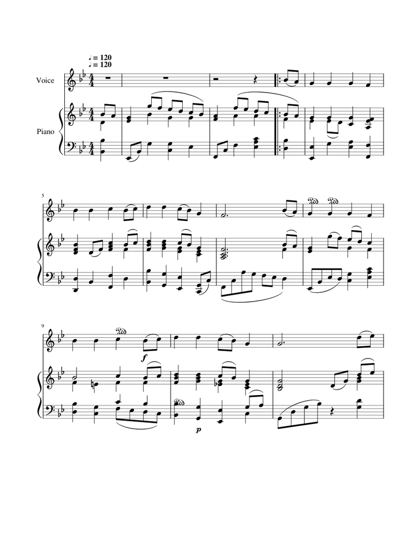 I Heard the Voice of Jesus Say Sheet Music for Piano, Voice (other ...