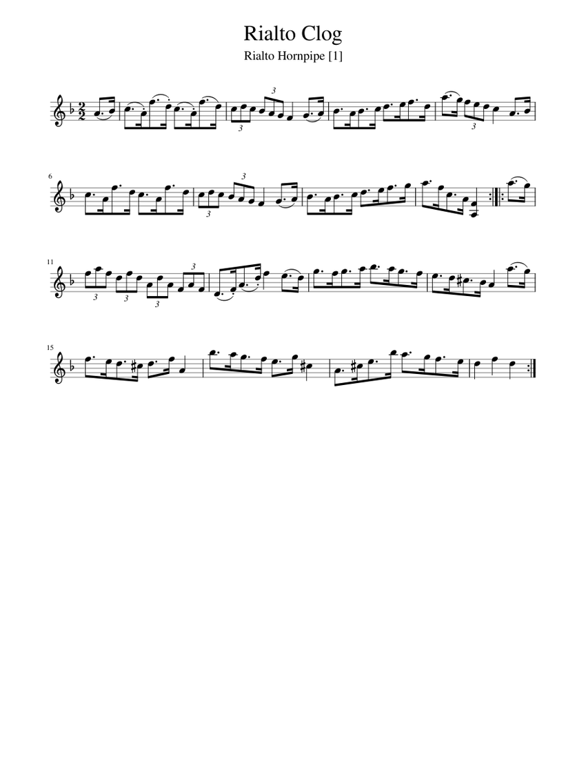Rialto Clog Sheet music for Piano (Solo) | Musescore.com
