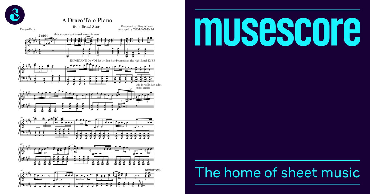 A Draco Tale – DragonForce Sheet Music for Piano (Solo) | MuseScore.com