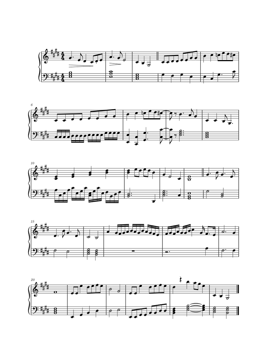 Für Helena - by Alina Haid Sheet Music for Piano (Solo) | MuseScore.com