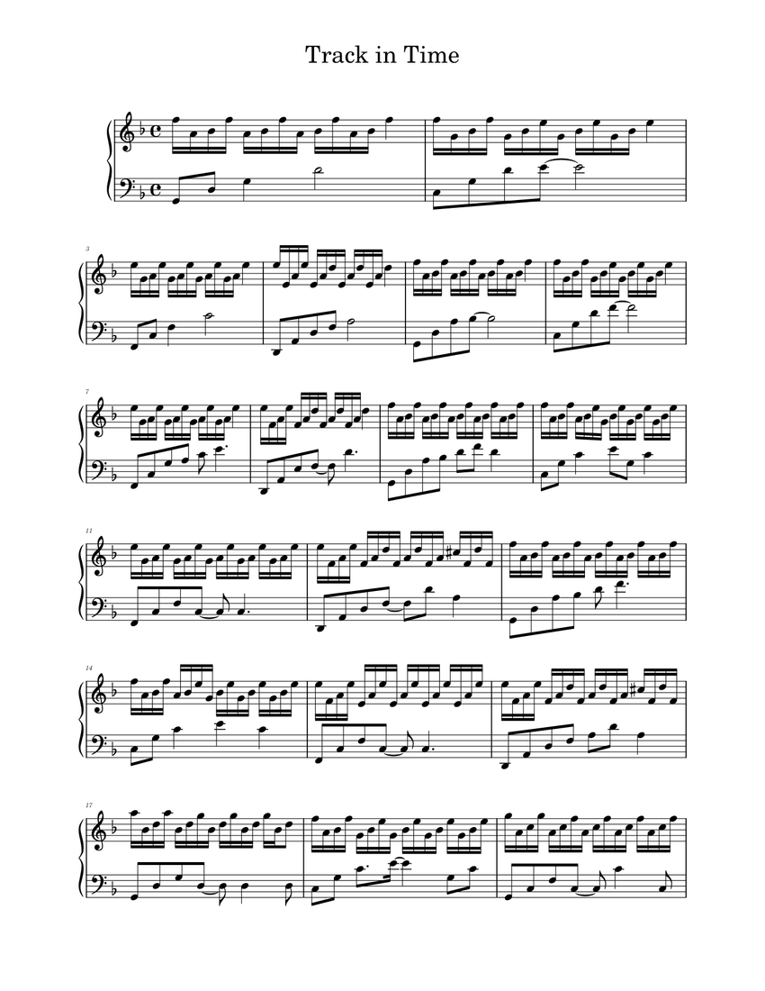 Track in time – Dennis Kuo track in time Sheet Music for Piano (Solo ...