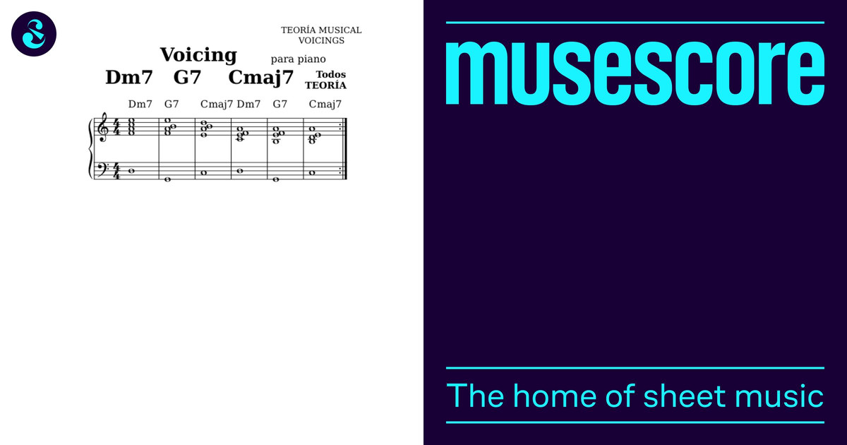 voicings cmaj7.musicxml Sheet Music with Chords for Piano (Solo) easy ...