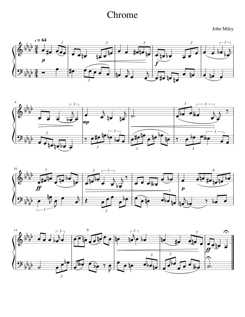 Chrome Sheet music for Piano (Solo) | Musescore.com