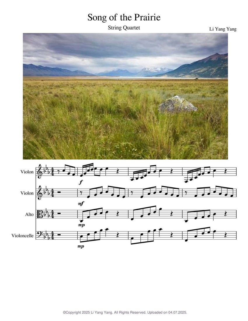 Song of the Prairie - 600 followers special Sheet music for Violin ...