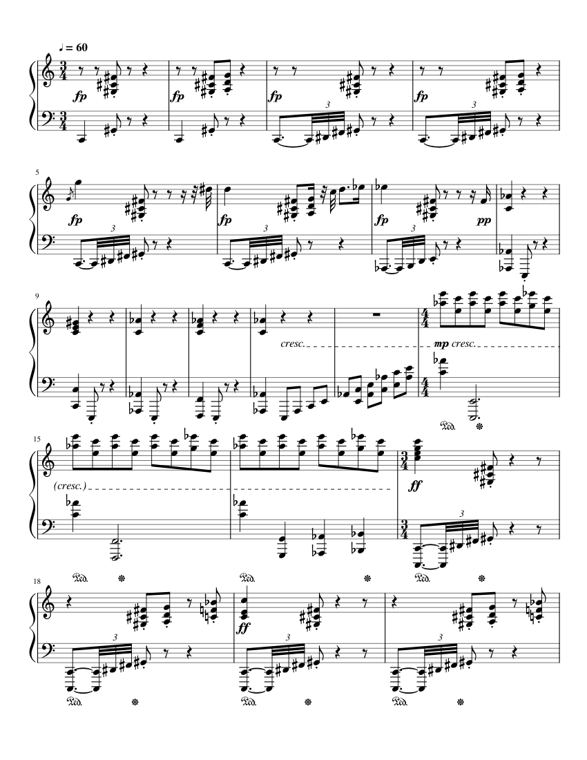 The Black Cat (Original) Sheet Music for Piano (Solo) | MuseScore.com