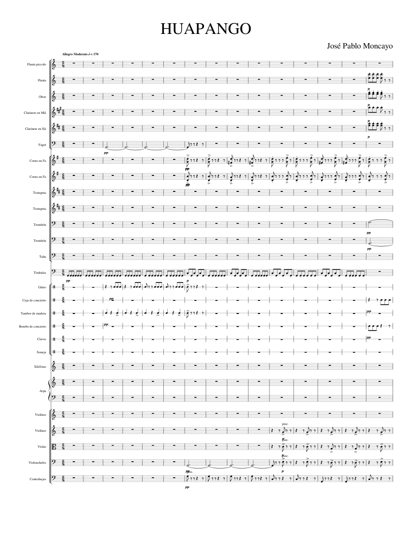HUAPANGO Sheet music for Trombone, Tuba, Flute piccolo, Flute & more ...