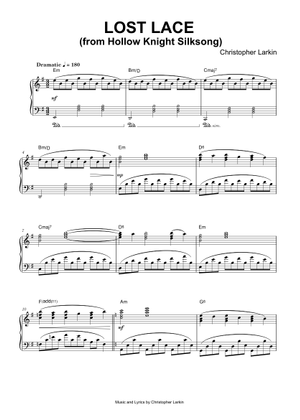 Lost Lace (from Hollow Knight: Silksong) – Christopher Larkin Sheet Music for Trombone, Flute ...