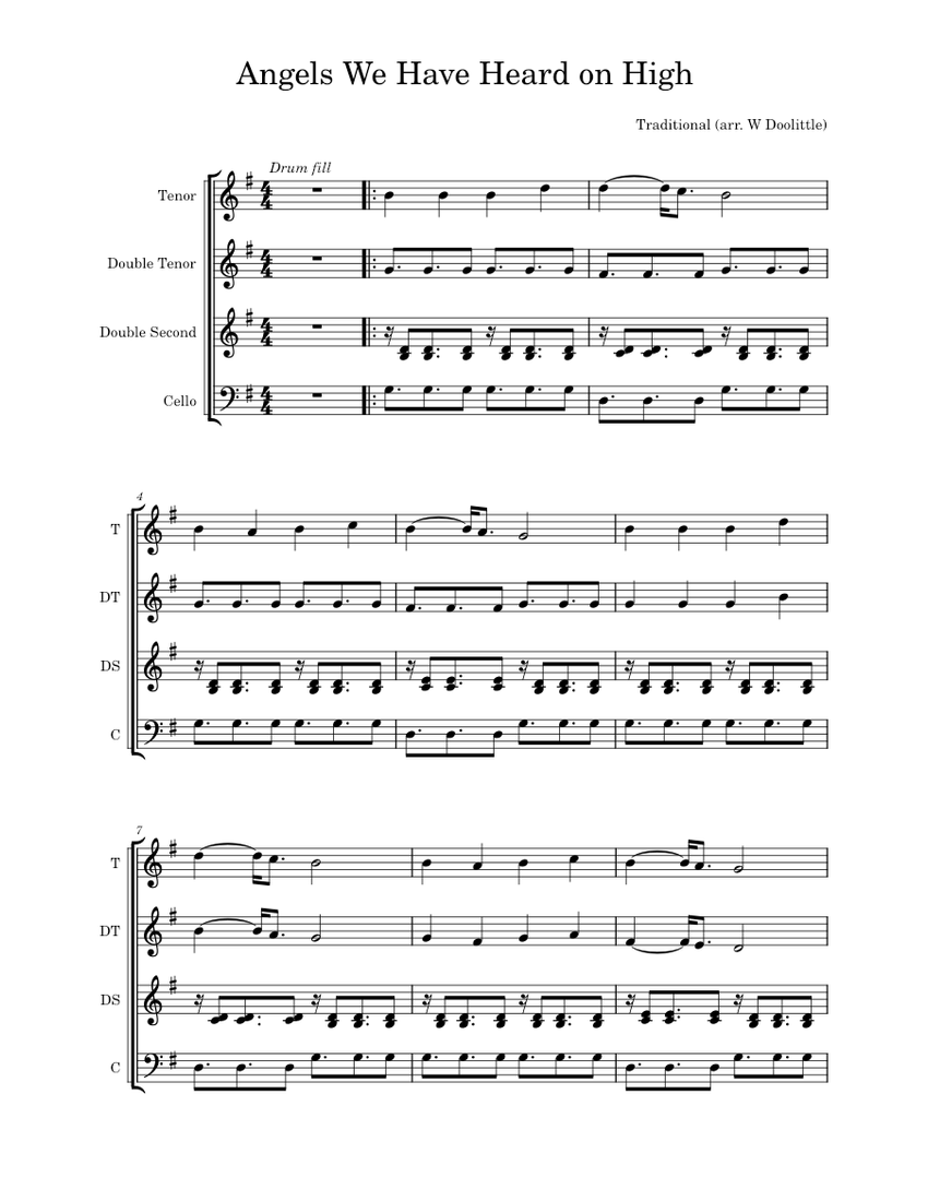 Angels_We_Have_Heard_on_High Sheet music for Vocals (Choral ...