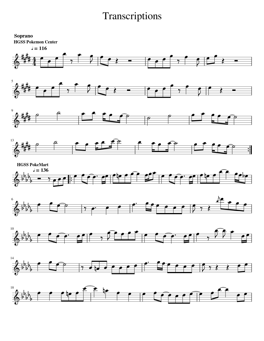 Transcriptions Sheet music for Saxophone soprano (Solo) | Musescore.com