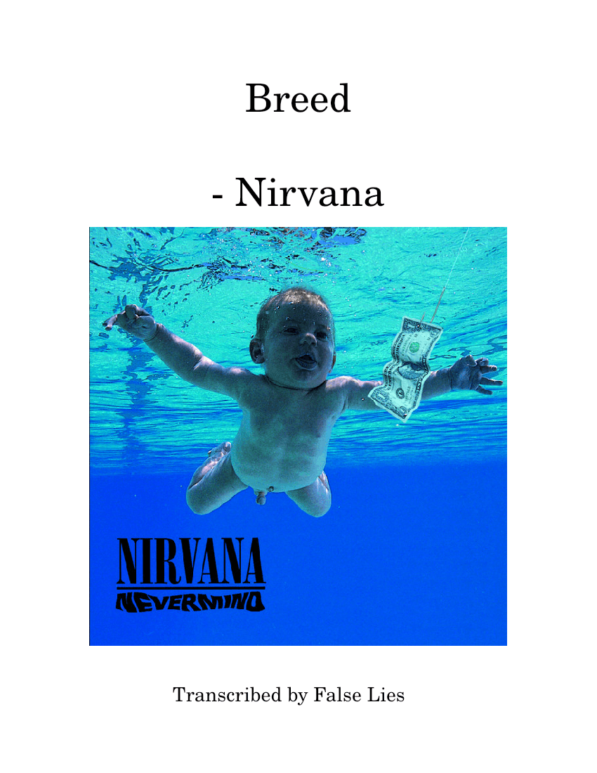 Breed - Nirvana (TABS and vocals) Sheet Music for Violin, Guitar, Bass ...