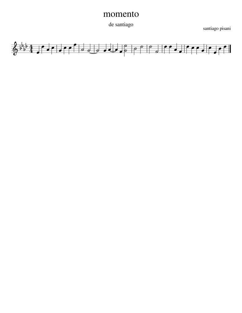 momento Sheet music for Piano (Solo) Easy | Musescore.com