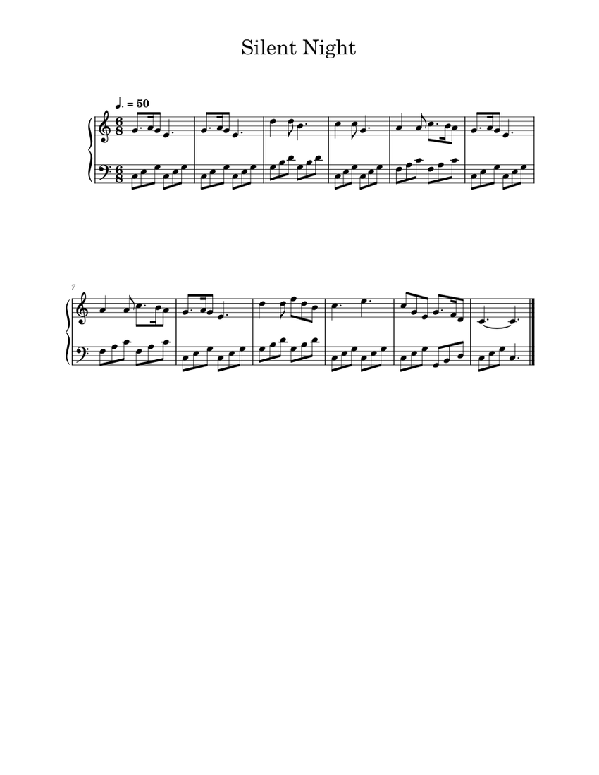 Silent Night Sheet music for Piano (Solo) Easy | Musescore.com