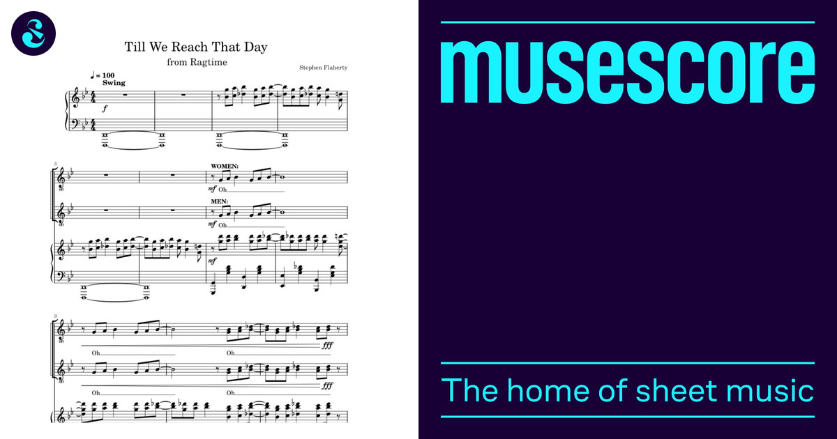 Ragtime – Stephen Flaherty - Till We Reach That Day Sheet Music for Piano, Vocals (Piano-Voice ...