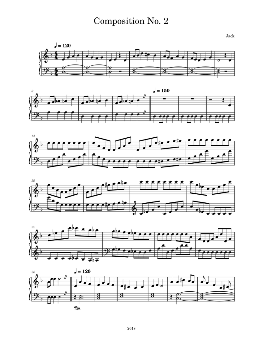 Composition No 2 Sheet music for Piano (Solo) Easy | Musescore.com
