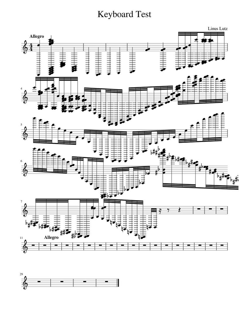 Keyboard Test Sheet music for Piano (Solo) Easy | Musescore.com