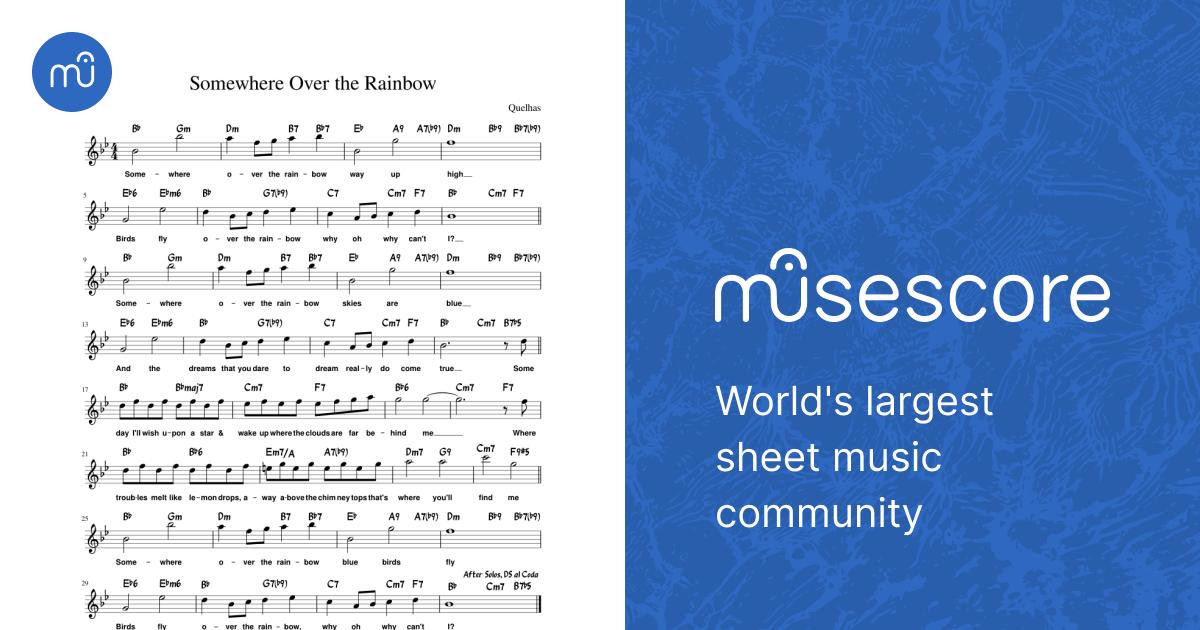 Somewhere Over the Rainbow Leadsheet Ab Sheet Music with Chords for ...