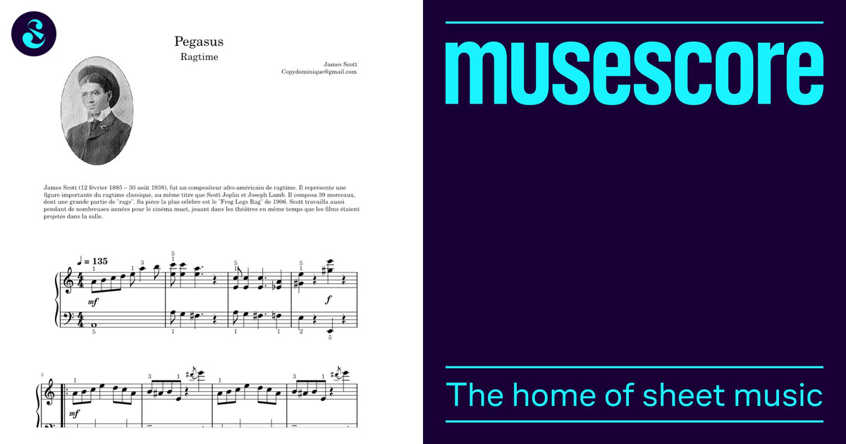 James Sylvester Scott - Pegasus Sheet Music for Piano (Solo) Easy ...