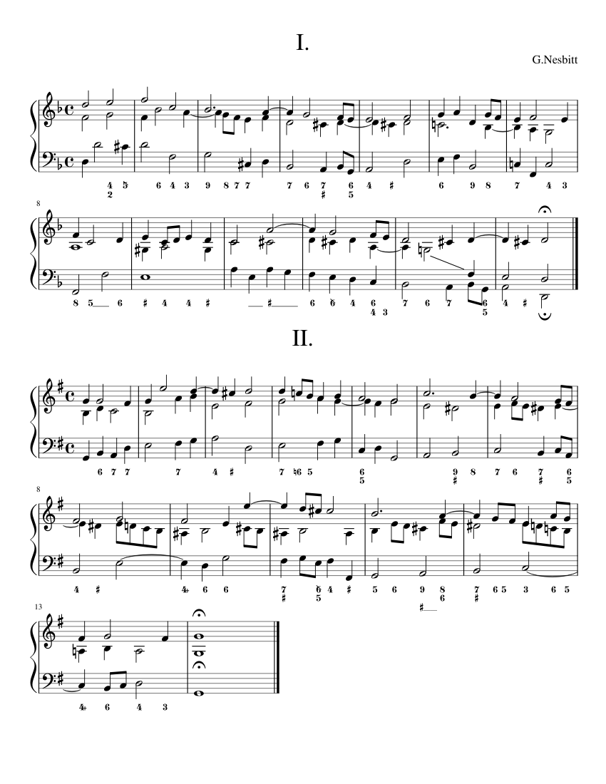 Two Partimenti Sheet music for Harpsichord (Solo) | Musescore.com