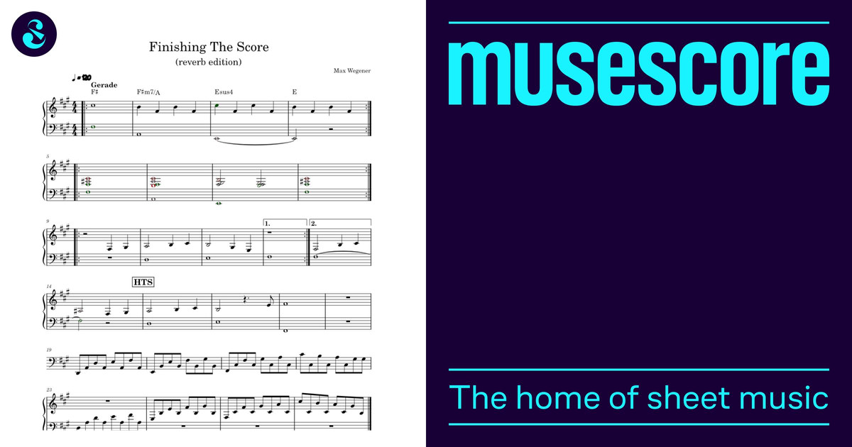 Finishing The Score (reverb edition) Sheet music for Piano (Solo) | Musescore.com