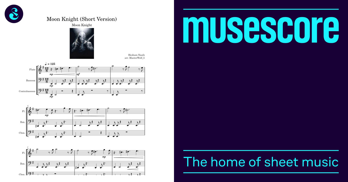 Moon Knight (Short Version) – Hesham Nazih Sheet Music for Flute ...