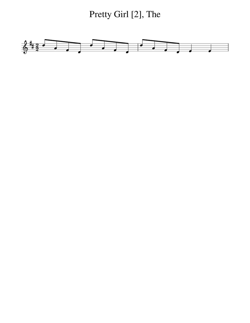 The Pretty Girl Sheet music for Piano (Solo) | Musescore.com