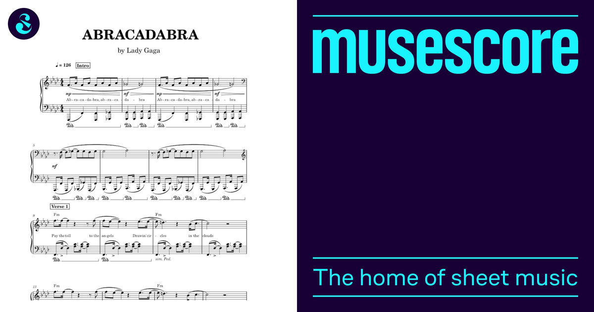 Abracadabra - Lady Gaga Sheet Music with Chords for Piano (Solo ...