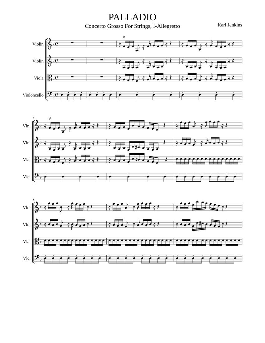 PALLADIO Sheet music for Violin, Viola (Mixed Trio) | Musescore.com
