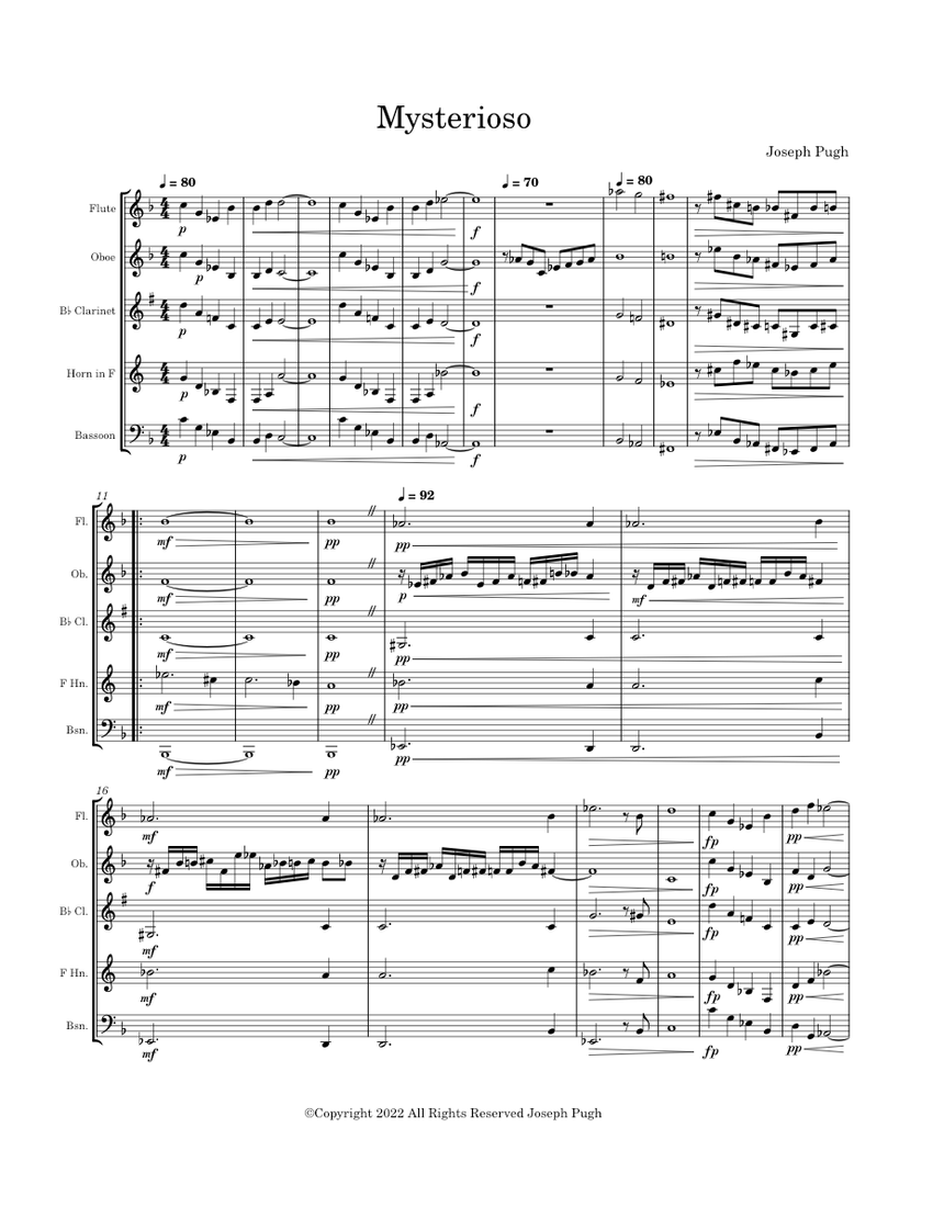 Mysterioso by Joseph Pugh - piano tutorial