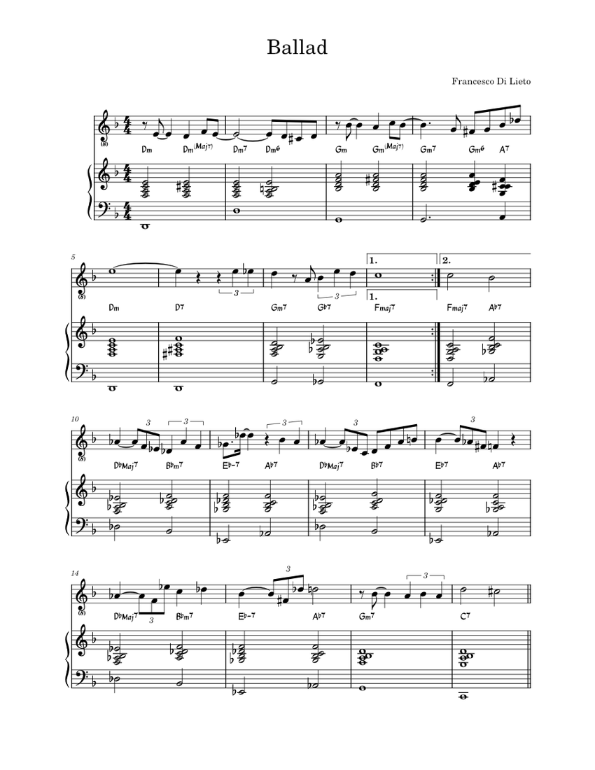 ballad - piano tutorial