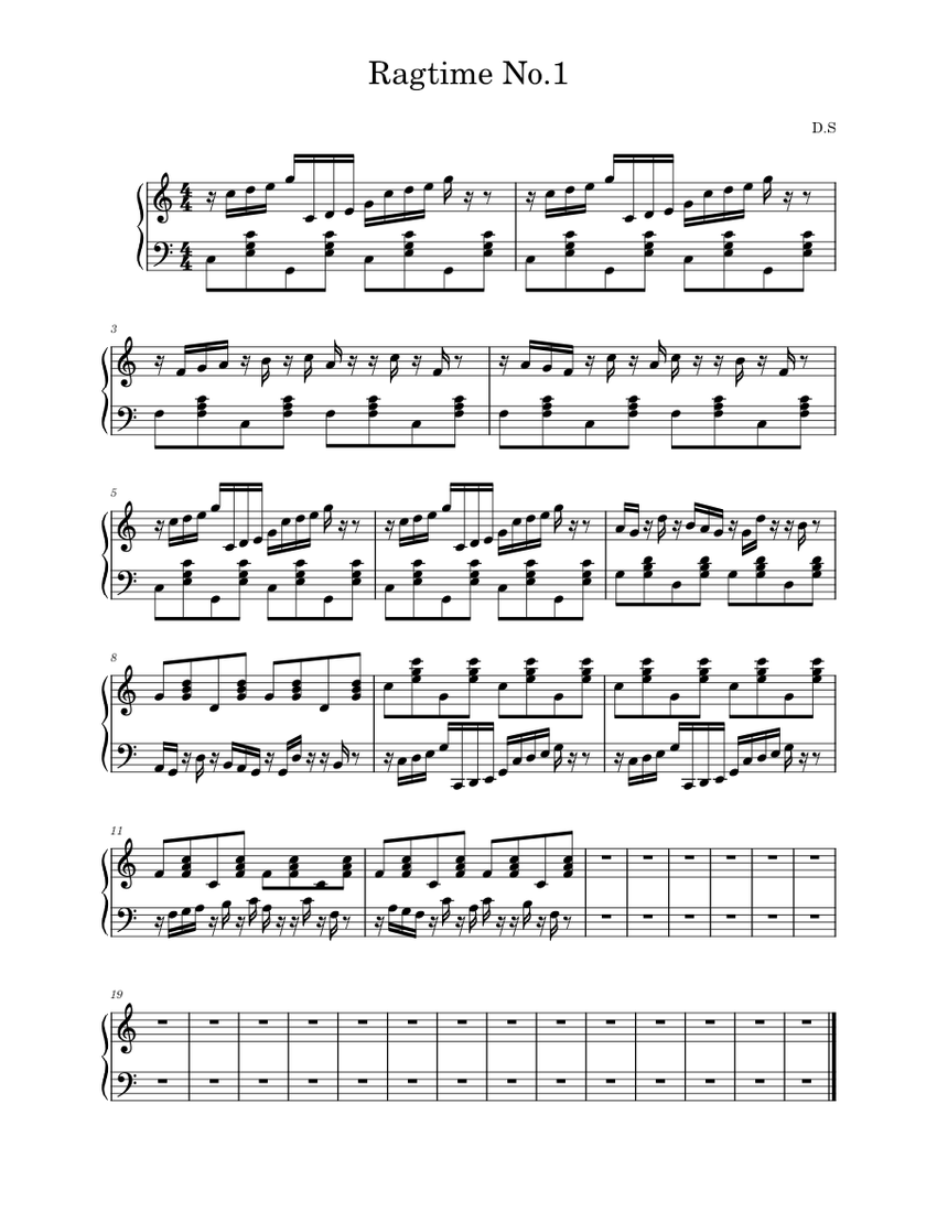 Ragtime Sheet music for Piano (Solo) | Musescore.com