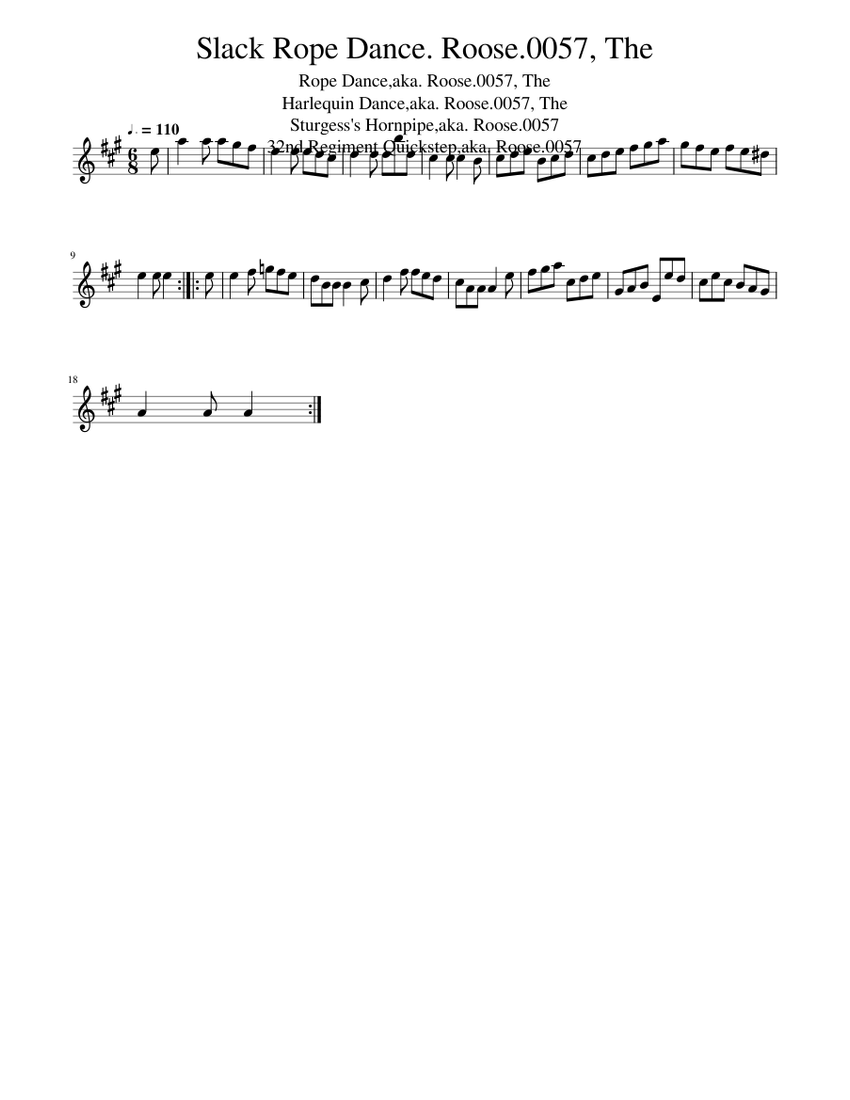 The Slack Rope Dance. Roose.0057 Sheet music for Piano (Solo ...
