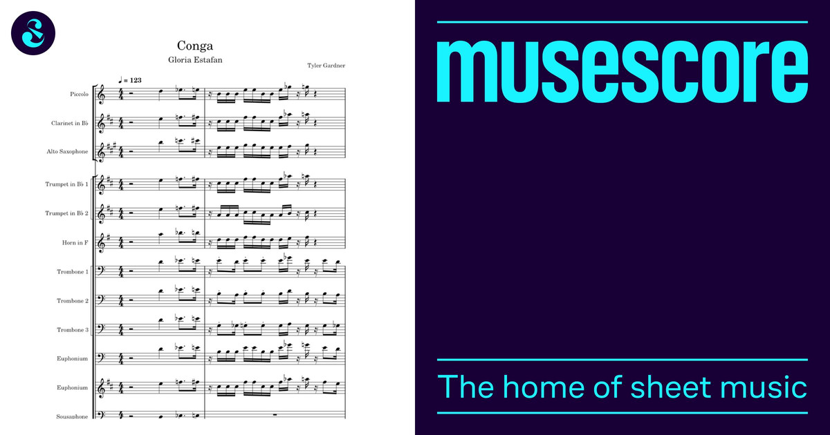 Conga Sheet Music for Trombone, Tuba, Oboe, Saxophone alto & more ...