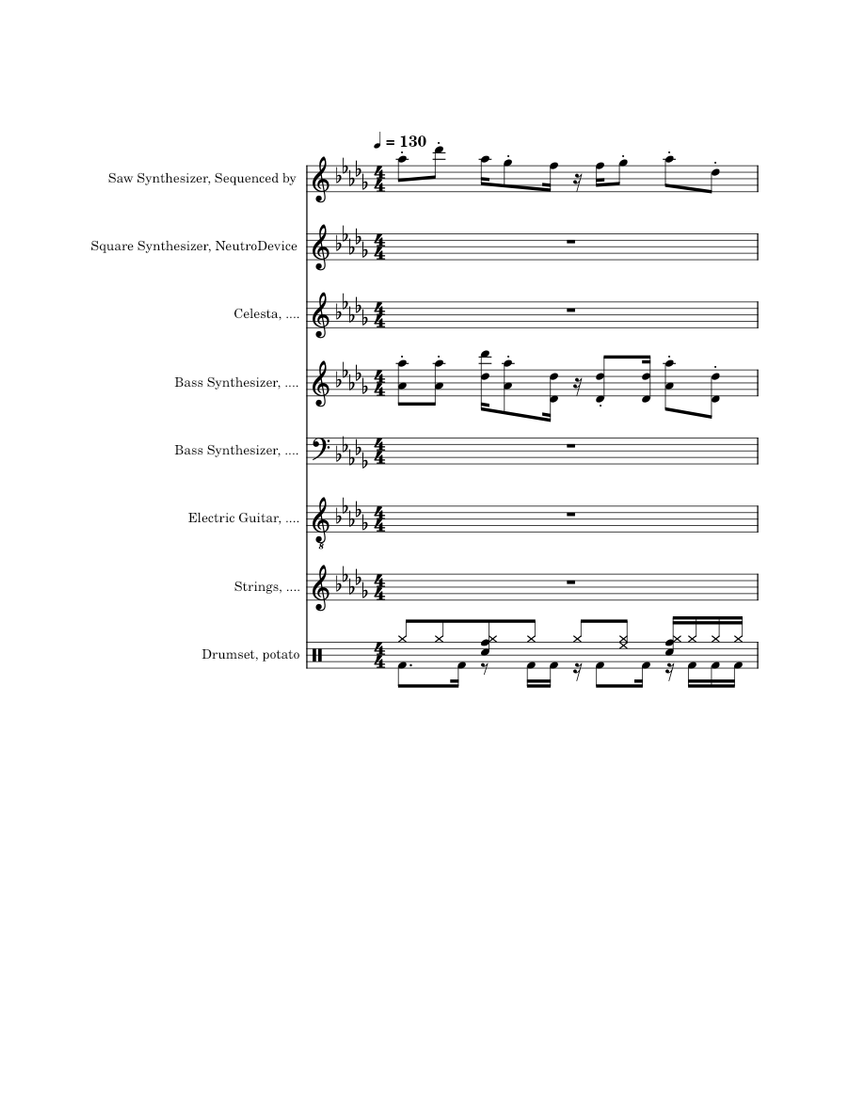 KH2_Shipmeisters_Shanty Sheet music for Celesta, Guitar, Bass guitar ...