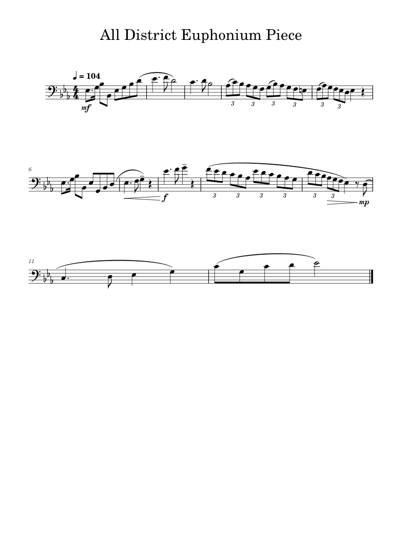 All_District_Euphonium_Piece Sheet music for Euphonium (Solo ...