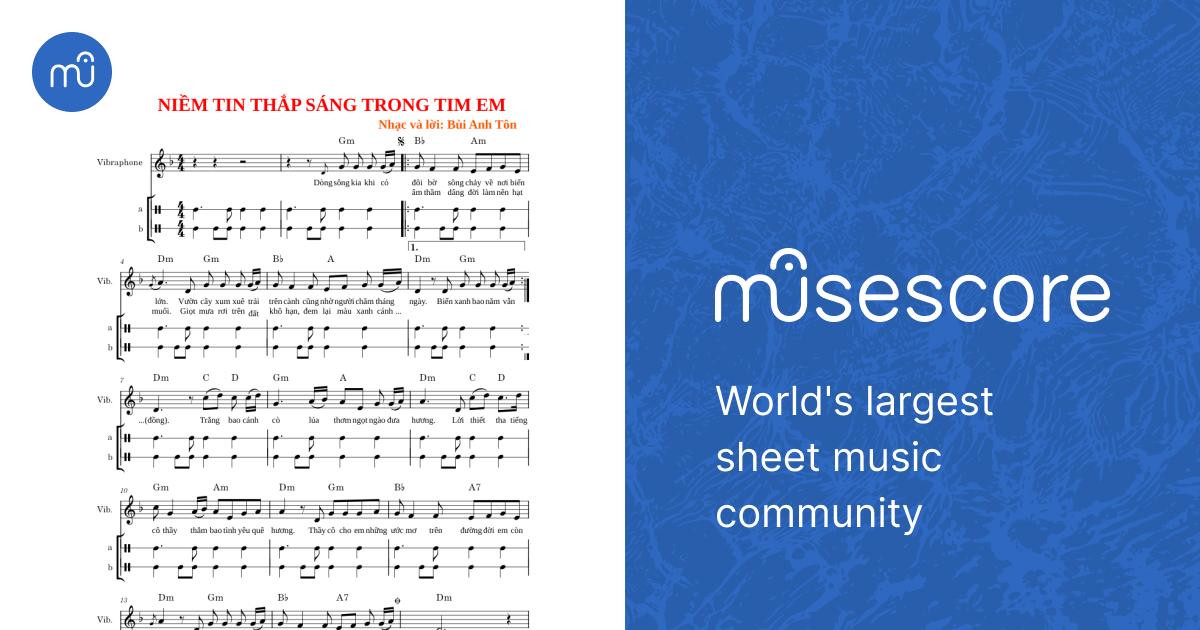 Gõ đệm bài hát Niềm tin thắp sáng trong tim em Sheet Music with Chords ...