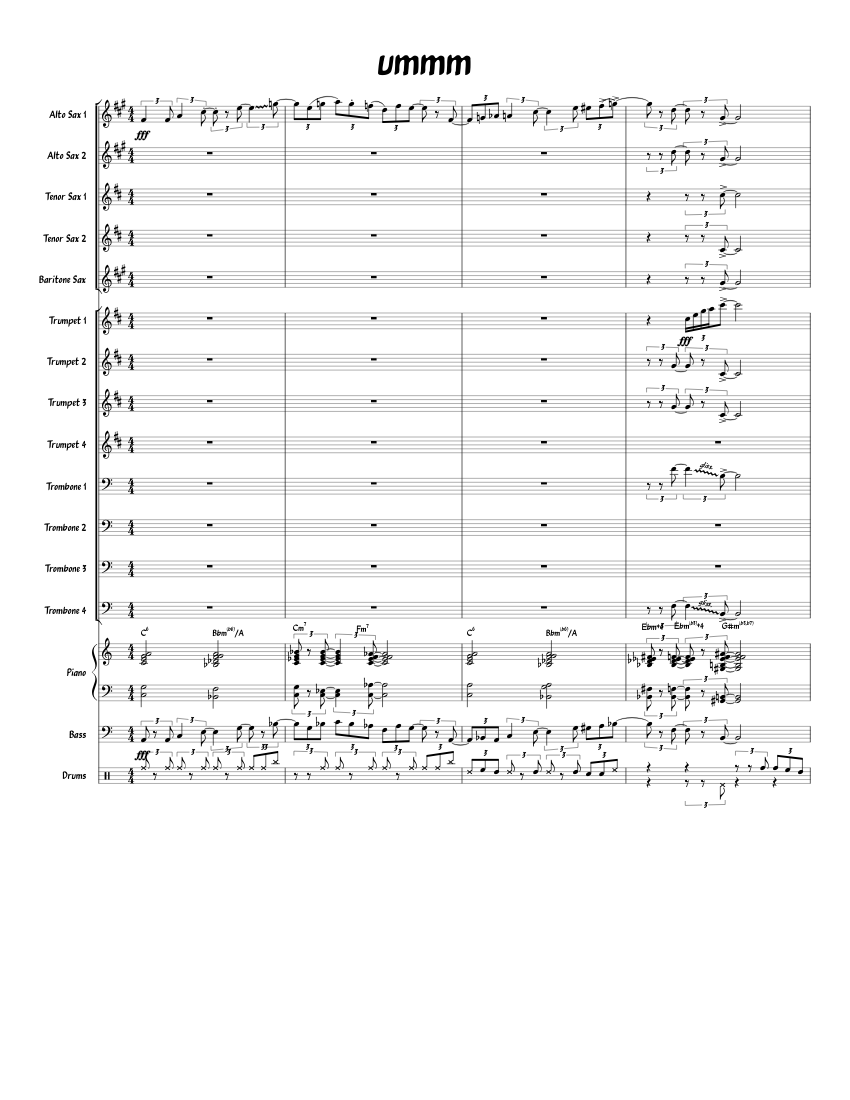 Lol music Sheet music for Piano, Trombone, Saxophone alto, Saxophone ...