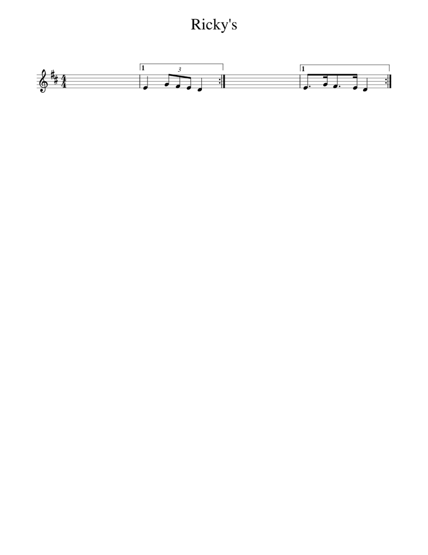 Ricky's Sheet music for Piano (Solo) Easy | Musescore.com