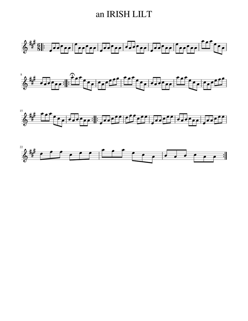 an IRISH LILT Sheet music for Piano (Solo) Easy | Musescore.com