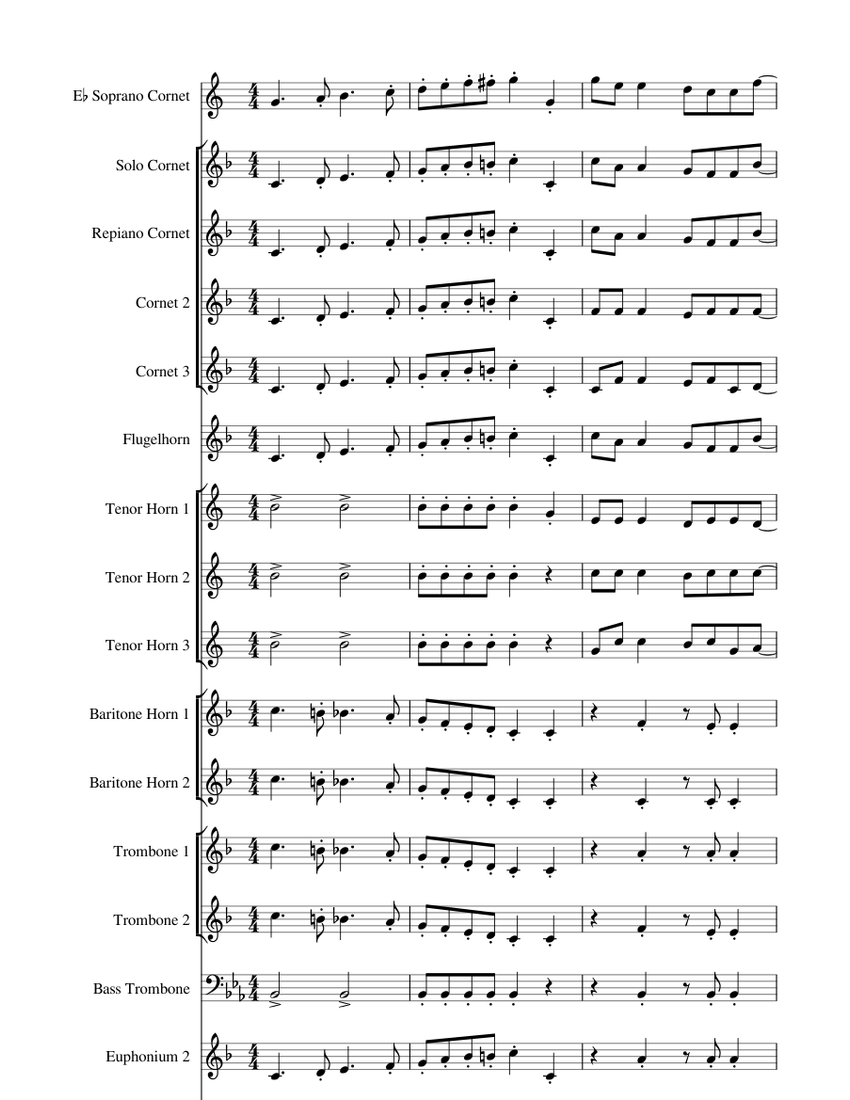 All Star by Smash Mouth Sheet music for Trombone, Cornet, Euphonium ...