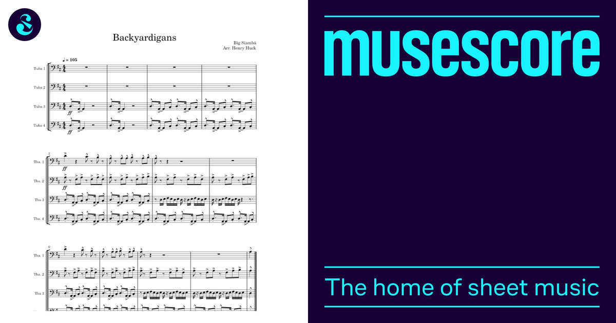 Backyardigans Theme – Tuba Fanfare Sheet Music for Tuba (Mixed Quartet ...